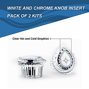 Grandiance 2 PCS Replacement Faucet Handle Compatible with Moen 100710 Posi Temp One Handle Tub and Shower Knob Handle Kit, Replacement Knob Handle for Moen Bathroom Faucet