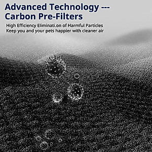 2-Pack FLT4825 True HEPA Filter B Replacement Compatible for G-guardian Models AC4825 AC4850PT AC4900CA AC4820 PureGuardian AP2200CA Plus 8 Carcon Filter