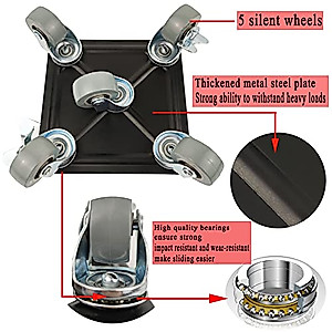 Locci Furniture Dolly, Furniture Movers with 5 Wheels, Furniture Lift Mover Tool Set with 360° Rotation Wheels, 1600 Lbs Capacity, for Moving Heavy Furniture, Refrigerator, Sofa, Cabinet