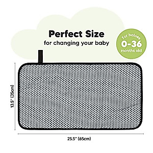Portable Diaper Changing Pad - Waterproof Foldable Baby Changing Mat - Travel Diaper Change Mat - Lightweight Changing Pads for Baby - Baby Changer - Machine Washable (Black Geo)