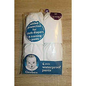 Gerber Plastic Pants, 3T, Fits 32-35 lbs. (4 Pairs)