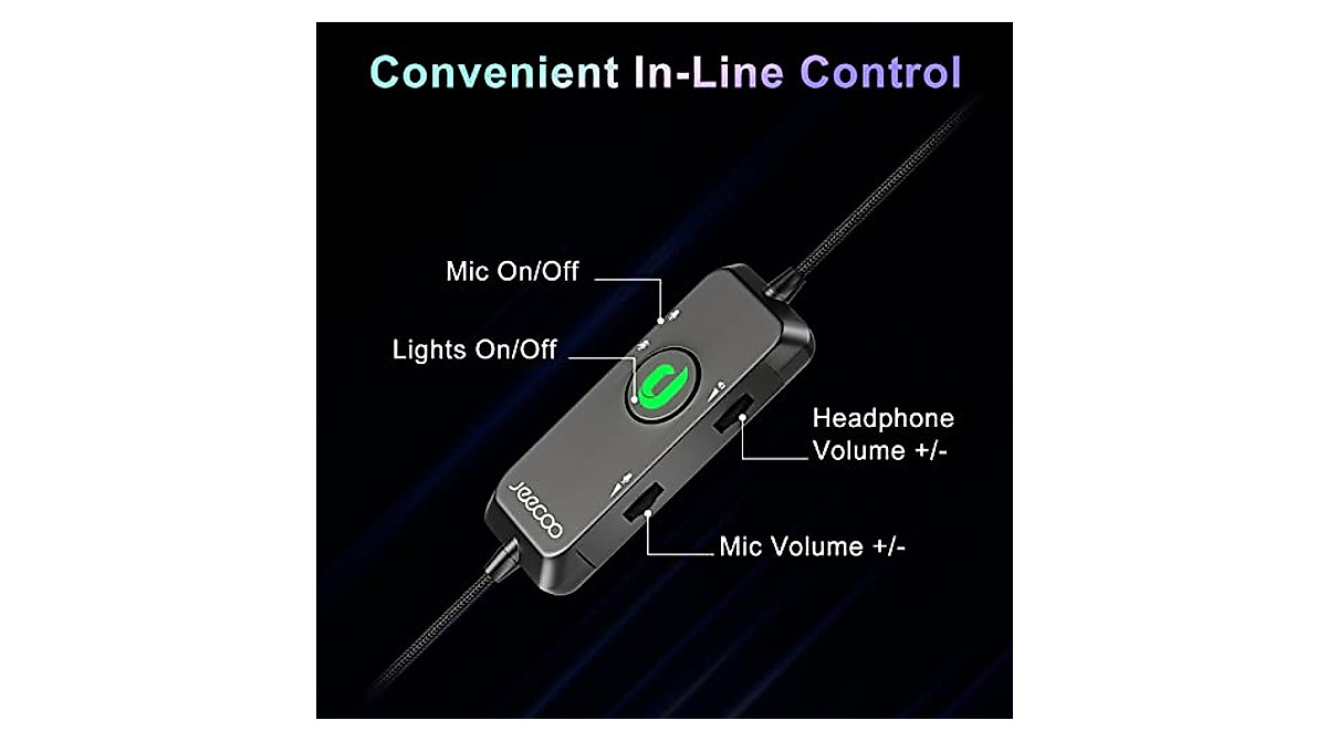 Jeecoo V20U USB Pro Gaming Headset - 7.1 Surround Sound