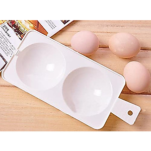 WOIWO 1 PCS Interesting Kitchen Breakfast Supplies Portable Egg Boiler DIY Mold Microwave Egg Steamer Can Cook 2 Eggs at A Time