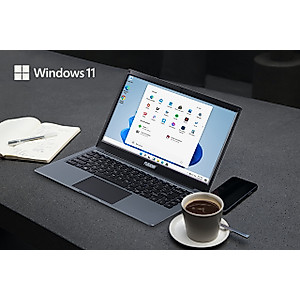 Fusion5 14.1 Inch A90B+ Pro 128GB Windows 10 Laptop - Windows 11 Compatible, 4GB RAM, 128GB Storage, Full HD IPS, Bluetooth, Dual Band WiFi Laptop, USB 3.0, Expandable Storage (128GB)