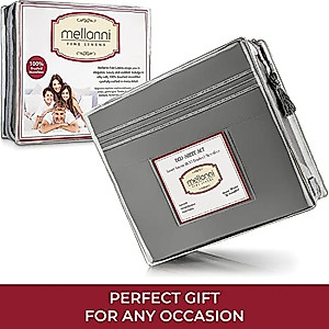 Mellanni Queen Sheet Set - Iconic Collection Bedding Sheets & Pillowcases - Hotel Luxury, Extra Soft, Cooling Bed Sheets - Deep Pocket up to 16" - Wrinkle, Fade, Stain Resistant - 4 PC (Queen, Gray)