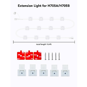 Govee 16.4ft Lights with Clips and VHB Glue for RGBIC Permanent Outdoor Lights H705A, H705B and H705C