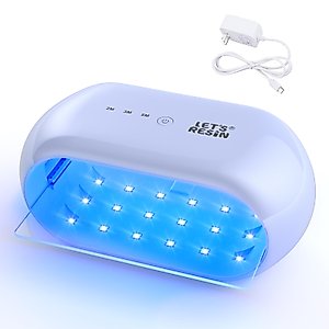 LET'S RESIN UV Light Advanced,Two-Sided Longer time Setting(2m,3m,5m) UV Resin Light with 36 LED Beads, Large Size UV Lamp for Resin Curing,Resin Molds,DIY Craft Decor(Own Design Patent)