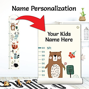 Personalized Kids Canvas Growth Chart, Height Chart, Growth Chart Banner