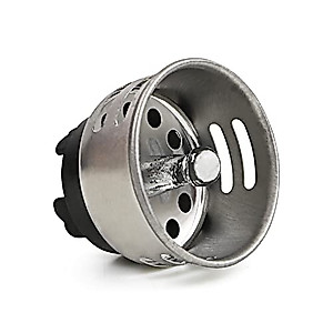 Highcraft 97733 Stainless Steel Junior Duo Strainer/Stopper (1.5 inch) -Replacement Basket for Bar and Prep Sinks Drains, 1 Count (Pack of 1)