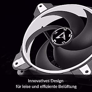ARCTIC BioniX P120 - PC Fan, 120mm Gaming Case Fan with PWM Sharing Technology (PST), Pressure-optimised, Quiet Motor, Computer, Fan Speed: 200-2100 RPM - White
