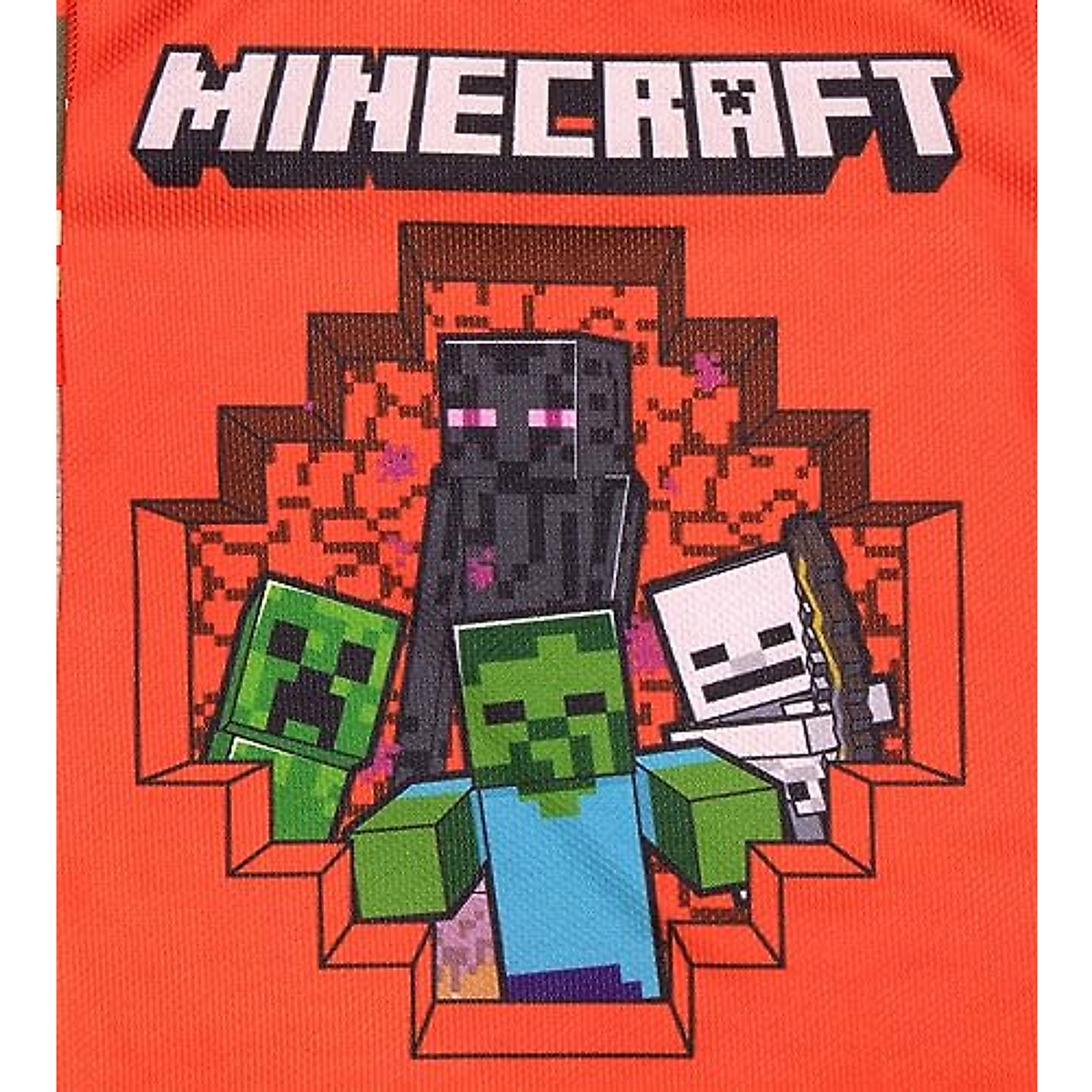Minecraft Video Game 2-Piece Set, Boys Long Sleeve Active Mesh T-Shirt & Pants 2-Pack Bundle Set (Size 7, Orange)
