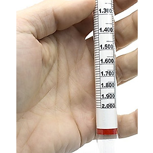 EISCO Universal Laboratory Hydrometer in Hard Plastic Case- Measure Specific Gravity Range 0.700 to 2.000-0.01 Graduations - Dual Scale for Light and Heavy Liquids