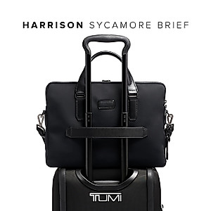 TUMI - Harrison Sycamore Slim Leather Top Zip Briefcase - 15 Inch Computer Bag for Men and Women - Black