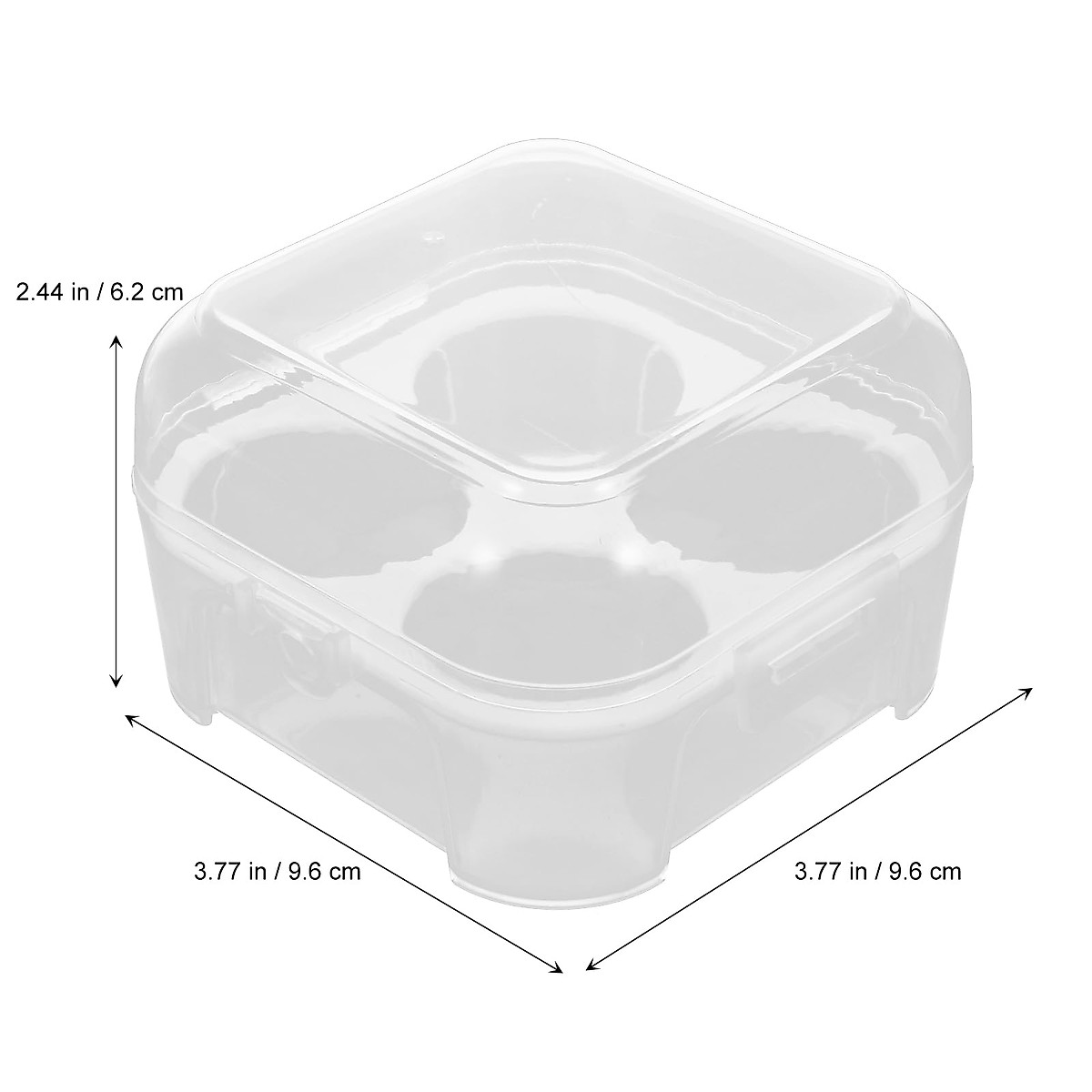 Compartment Egg Holder 3pcs Egg Travel Box Fresh Chicken Egg 4 Lattices Tray with Cover Lid Portable Egg Container for Home Shop Picnic Outdoor Egg Storage Box