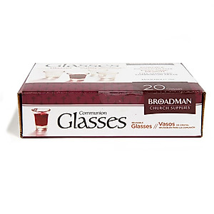 BROADMAN CHURCH SUPPLIES Glass Communion Cups, 20 Count