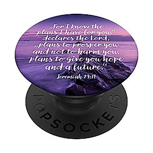 Bible Verse Jeremiah 29 11 Religious Gift Faith Christian PopSockets PopGrip: Swappable Grip for Phones & Tablets
