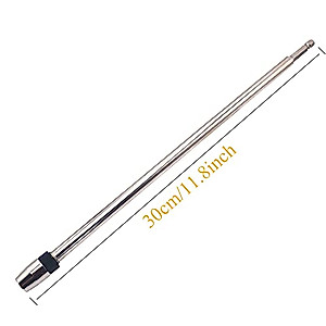 QISF 2Pack 300mm/11.8inch Long Magnetic Bit Holder, Extension Bar 1/4" Hex Shank Quick Change Magnetic Extension Adapter for Screws, Nuts, Drill, Hand-held Driver and More