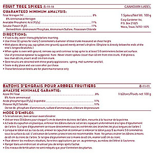 Jobe's, Fertilizer Spikes, Fruit and Citrus, 5 Count, Slow Release, Apple, Orange, Lemon, Trees