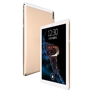 Rosvola Golden Tablet, 100-240V 13MP Octacore Processor with Tablet HD Camera for Learning (US Plug)