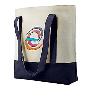 LUMAD Monogram Beach Tote Bags for Women, Monogram Mothers Gifts for Friends,Monogram Embroidered Canvas Beach Tote Bag Suitable for Office, Love is What Your Choice for Her