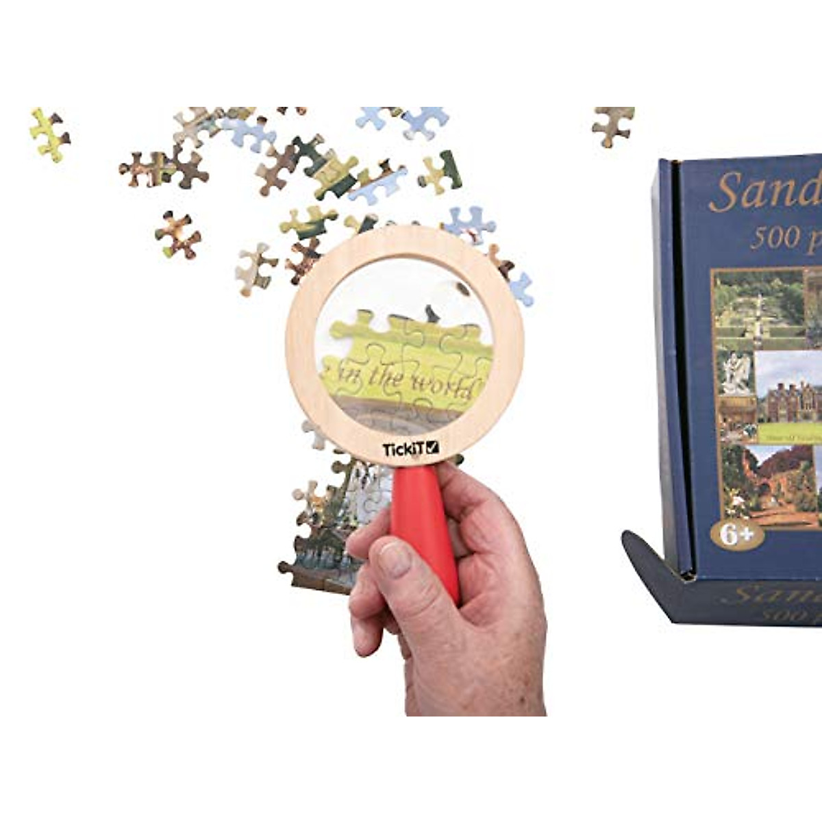 TickiT-72225 Wooden Hand Lens - Magnifying Lens for Toddlers & Children - Wooden Magnifier