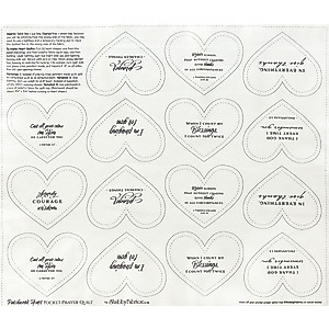 Shabby Fabrics Patchwork Heart Pocket Prayer Quilt Panel (Natural)
