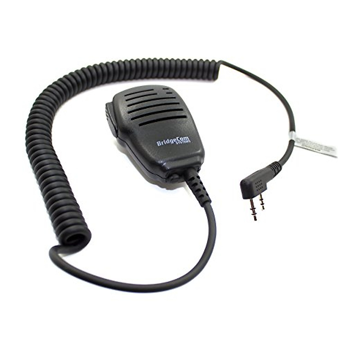 BridgeCom BCS-200 Shoulder Speaker Mic K-1 Plug IP-54 Rated for DMR and Analog AnyTone, Kenwood, Woxun Amateur Ham Business Portable Two Way Radio