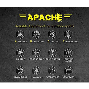 North Edge Apache Tactical Sports Watches for Men , Outdoor Survival Military Compass Rock Solid Digital Watches with Durable Band, Steps Tracker Pedometer Calories (Green)…
