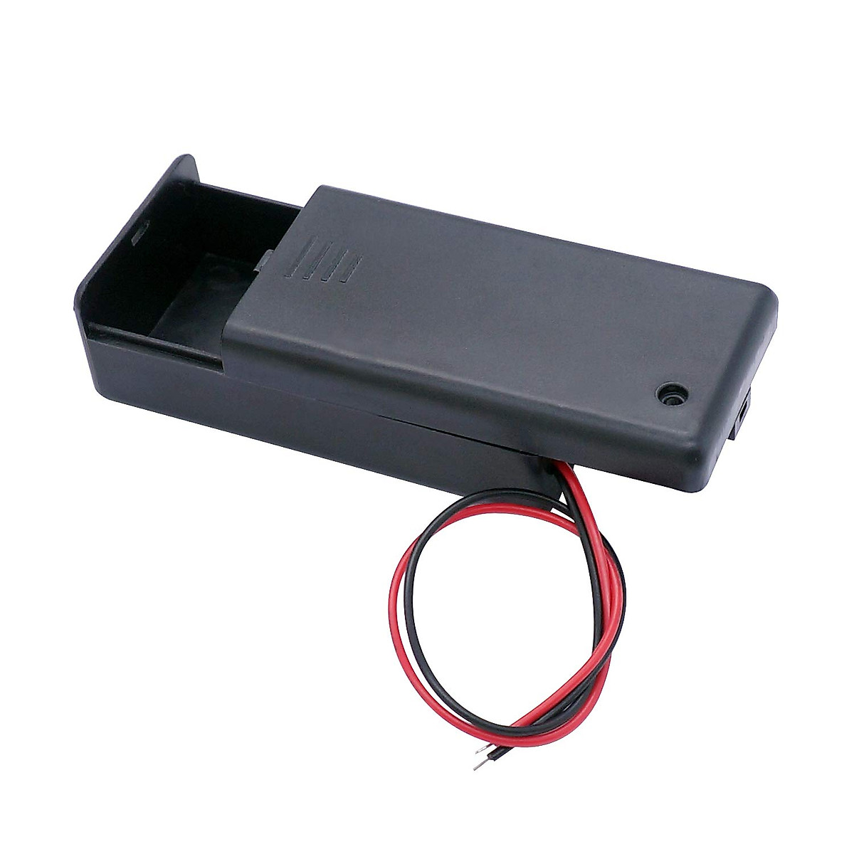 TWTADE 4Pcs Battery Holder with ON/Off Switch 9V Battery Case Box with Leads I-014