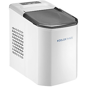 Automatic Self-Cleaning Portable Electric Countertop Ice Maker Machine With Handle, 9 Bullet Ice Cubes Ready in 7 minutes, Up to 26lbs in 24hrs With Ice Scoop and Basket