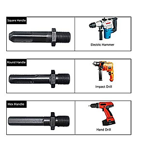 Removable Firewood Log Splitter Drill Bit, Wood Splitter Drill Bits,Heavy Duty Drill Screw Cone Driver for Hand Drill Stick-hex+Square+Round (32MM)