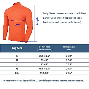 Zengjo Long Sleeve Thermal Shirt Men Compression(Black,XL)