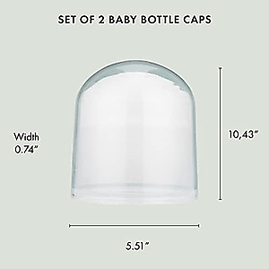Natursutten Replacement Baby Bottle Cap Lids 2-Pack - Spare Storage and Travel Parts for Natursutten Anti-Colic Baby Bottles - Replace Compatible Glass Bottle Travel Caps