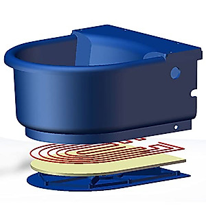 MODUODUO Automatic Heated Dog Bowl 1.3gal 100W Outdoor Thermal Water Dispenser Built-in Thermostat for Pet Livestock Cattle Sheep and Horse in Winter