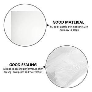 TEHAUX Shrink Wrap Bags, 100 Pcs 12x16 Inches Clear PVC Heat Shrink Wrap for Packagaing Soap, Bath Bombs, Candles, Small Gifts, Jars and Homemade DIY Projects