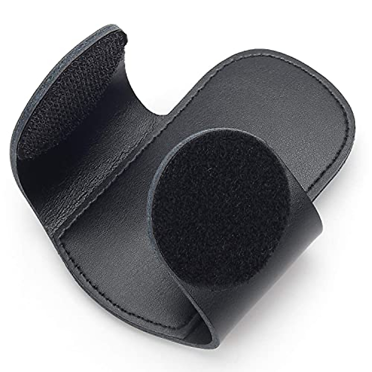 SECURE-A-SCOPE -100% Black Genuine Leather Stethoscope Holder with Clip for All Models: ADC, MDF, Adscope, Littmann. Perfect for physicians, Nurses, EMT, Medical Nursing Students.