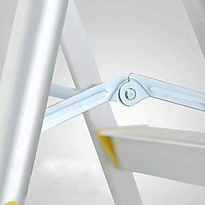 PENGJIE Folding Ladder Step Stool Ladder Stool 2 Step Folding Aluminum Heavy Duty Steel Portable Anti Slip Mat Tread Compact 150 Kg Capacity