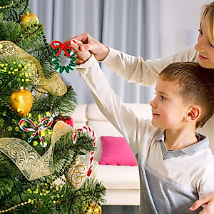 Caydo Christmas Pipe Cleaners Set, Including 120PCS Christmas Pipe Cleaners, 6 Sizes Pom Poms and 4 Sizes Wiggle Eyes for Kids DIY Arts & Crafts Projects and Christmas Decorations