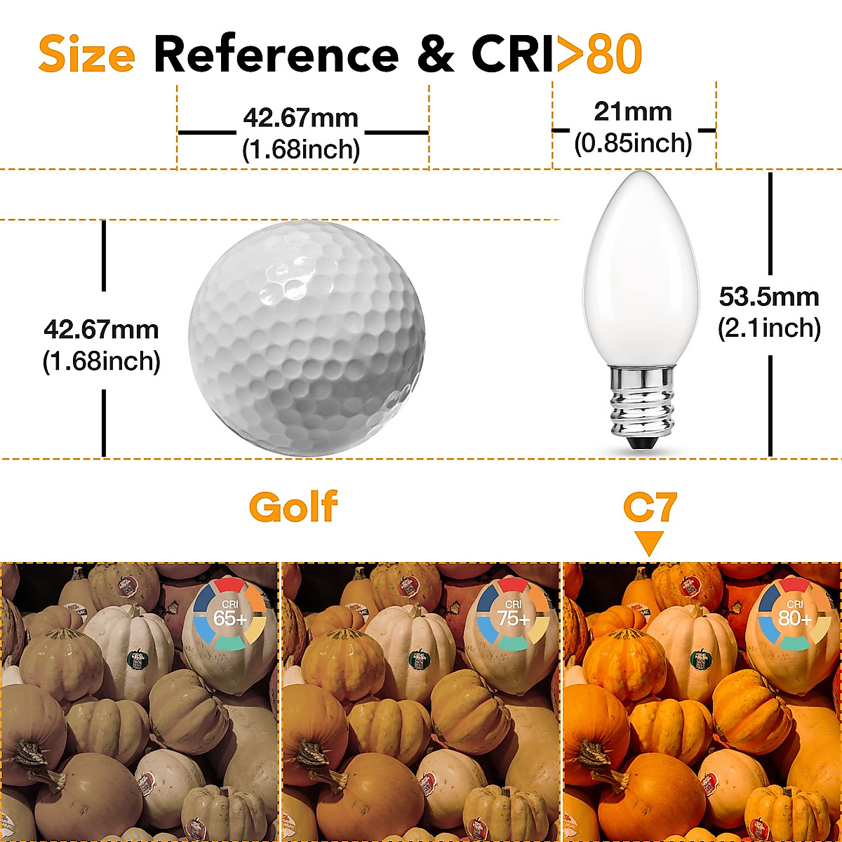 Low Watt Led Light Bulbs 0.5W Equivalent 5W Incandescent Small Night Light Bulb Warm White 2700K Milky C7 Candelabra Led Light Bulbs for Wall lamp Chandeliers E12 Screw Base Low Lumens Light Bulbs