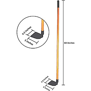 Ashman Garden Hoe (6 Pack)– Sturdy Hand Tiller – Heavy Duty Blade for Digging, Loosening Soil, and Weeding – Rubber Grip Handle for a Strong Hold – Rust Resistant Build.