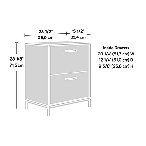 Sauder North Avenue Charter Oak 2-Drawer Lateral File Cabinet, Charter Oak Finish