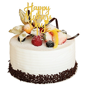 Happy Mothers Day Cake Topper,Horuhue 9Pcs Cupcake Toppers Cake Picks Acrylic Double-Sided Glitter Cake Decorations Birthday Party Supplies for Mom Wife (10)