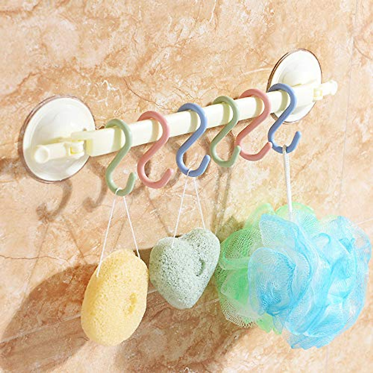 YITAQI S Hooks,Portable Multi-Purpose Storage Rack Door Scarf Hat Hanging S-Shaped Hook Clothes Hanger Organizer Key Holder(4Pcs Blue L)