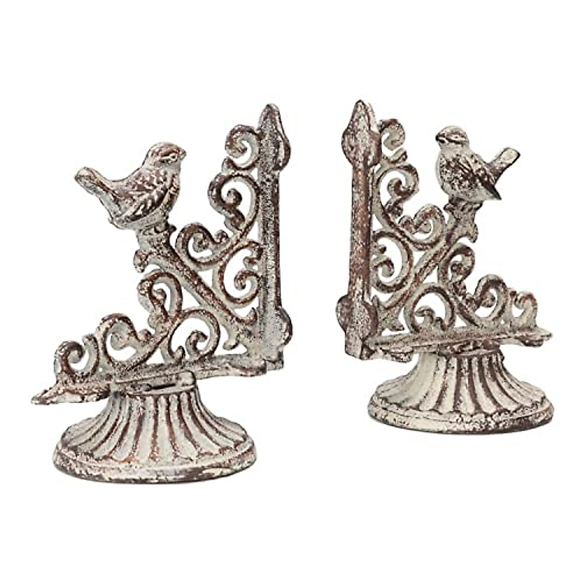 Vintage Farmhouse Bookends - French Provincial Style in Antique White