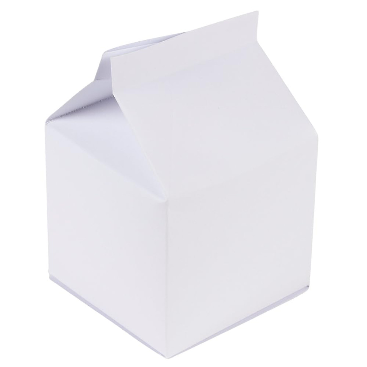 Pack of 48 White Party Favor Milk Cartons - Ready to Personalize Cafeteria Milk Gift Boxes for Wedding, Birthday Party, Baby Shower and Bridal Shower Favors (Size: 3" L x 3" W x 5" H)