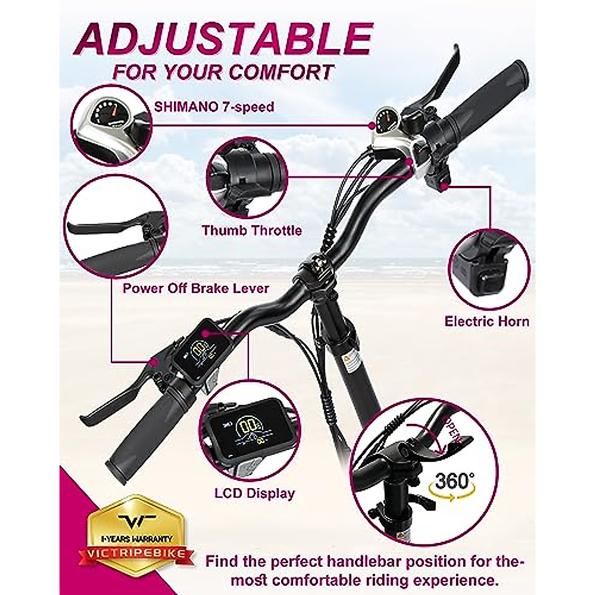 VICTRIP Folding Electric Bike