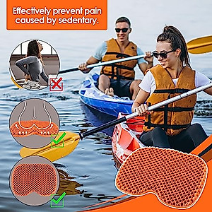 NewBEP Anti Slip Gel Kayak Seat Cushion, Thick Waterproof Kayak Seat Pad Soft Support & Breathable with Non-Slip Cover for Sit in Kayak Chair, Canoe, Boat
