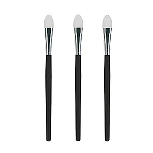 LORMAY 3 Pcs Silicone Eyeshadow and Lip Mask Makeup Brushes. Professional Tools for Applying Cream or Liquid Eye Shadows and Lip Colors