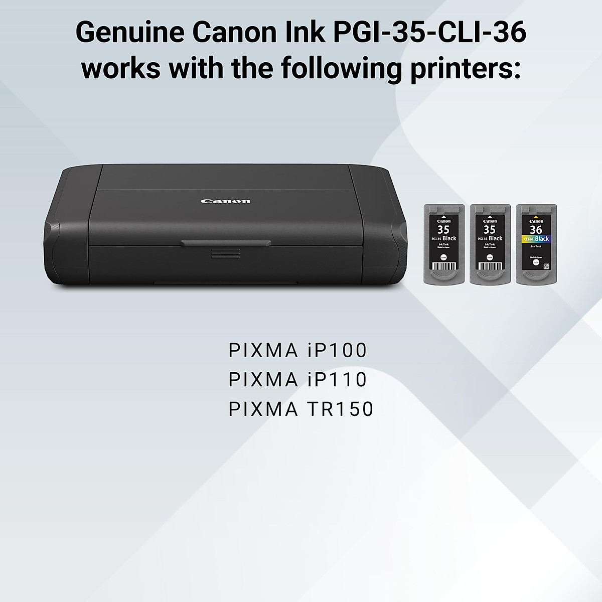 Canon PGI-35/CLI-36 2 Black and 1 Color Value Pack Compatible to iP100, iP110