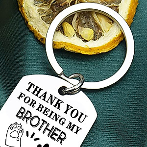 WXCATIM Brother Gifts From Sister Keychain Gifts For Brother Big Little Brother Gifts Funny Gifts For Brother Best Gifts For Brother Birthday Anniversary Christmas